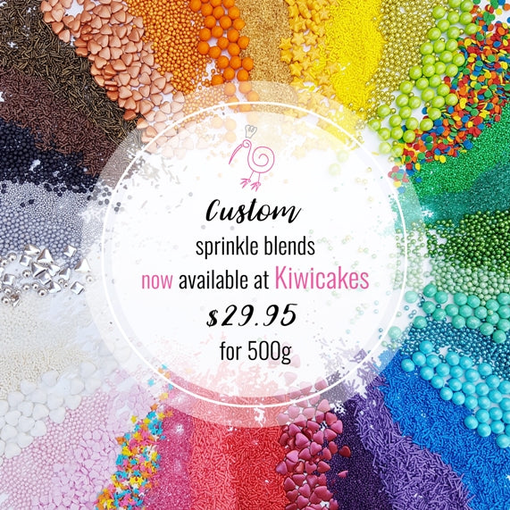 Custom sprinkle medleys now available at kiwicakes - Kiwicakes