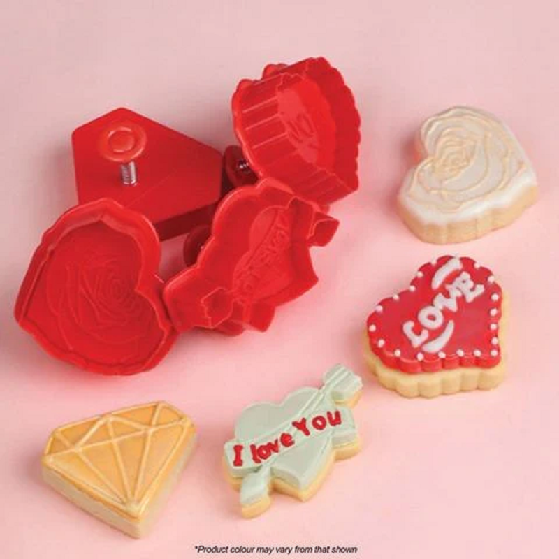 Valentines Icing Cutters - Kiwicakes - Cake Decorating Supplies Whangarei