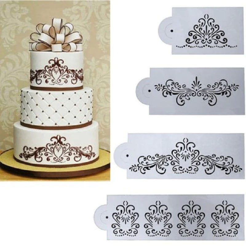 Scrolls & Lacey Stencils - Kiwicakes - Cake Decorating Supplies Whangarei