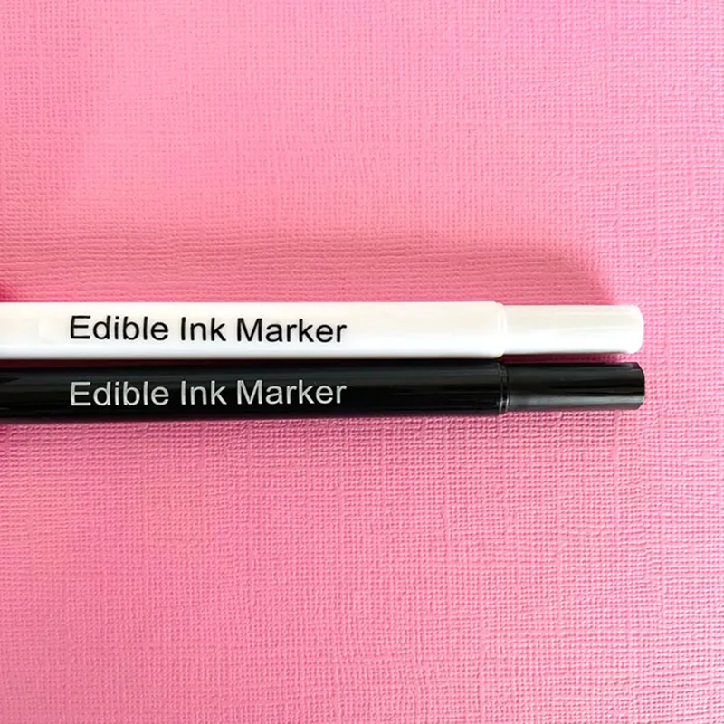 Vivid Edible black & white twin tip marker pens by Cake Craft - Kiwicakes