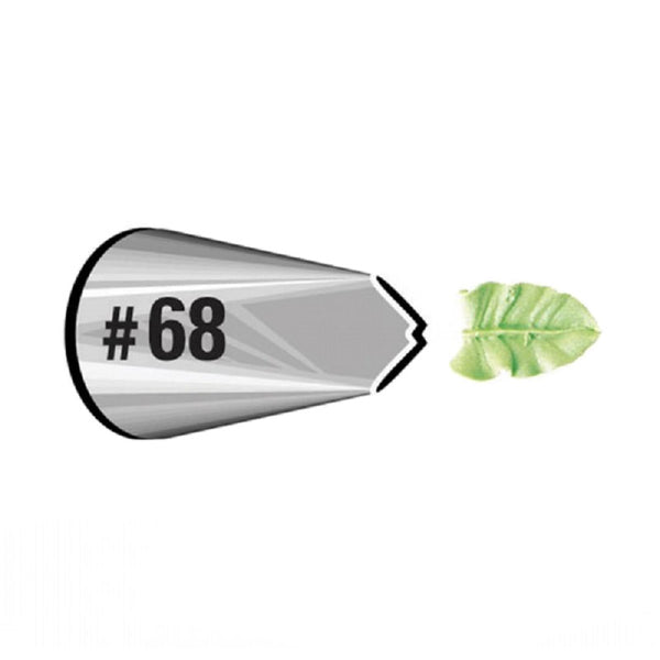 Standard Wilton icing nozzle tip No 68 Leaf or Fern - Kiwicakes