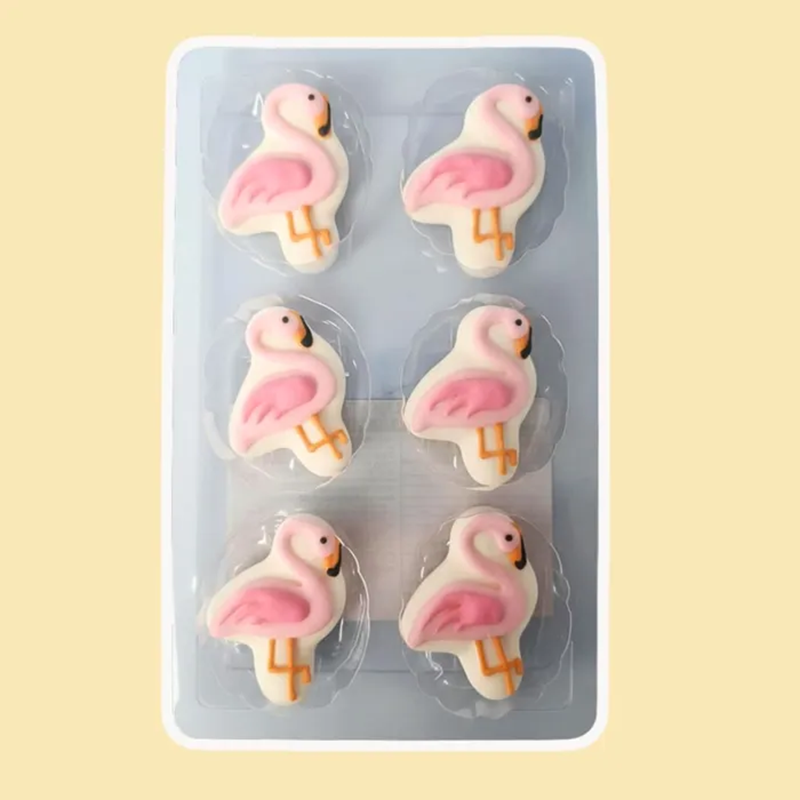 Flamingo sugar icing decorations pack of 6 - Kiwicakes