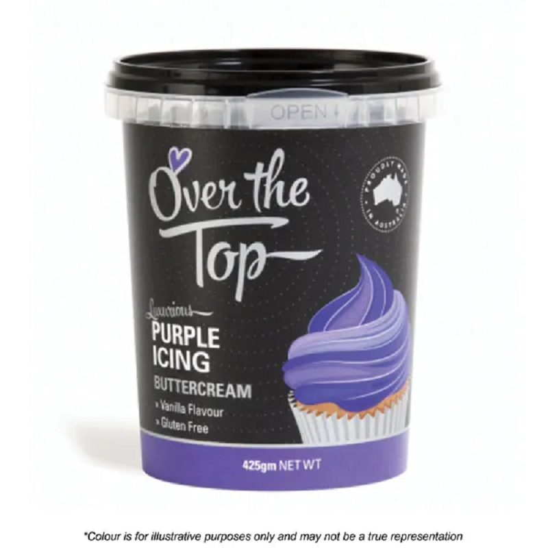 Ready made buttercream 425g by Over the Top Purple - Kiwicakes