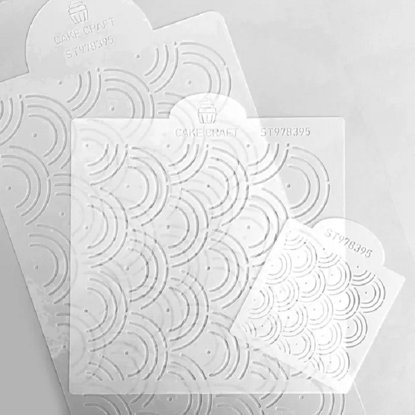 3 piece stencil set Scales - Kiwicakes