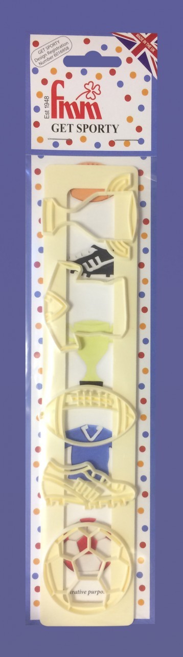 Fmm Get Sporty Tappit Cutter Rugby soccer or football themes - Kiwicakes