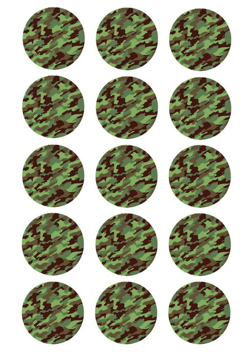 Design Sheet edible image Camouflage - Kiwicakes