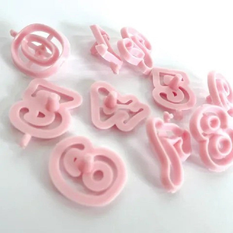 Numbers cutter or Embosser set - Kiwicakes