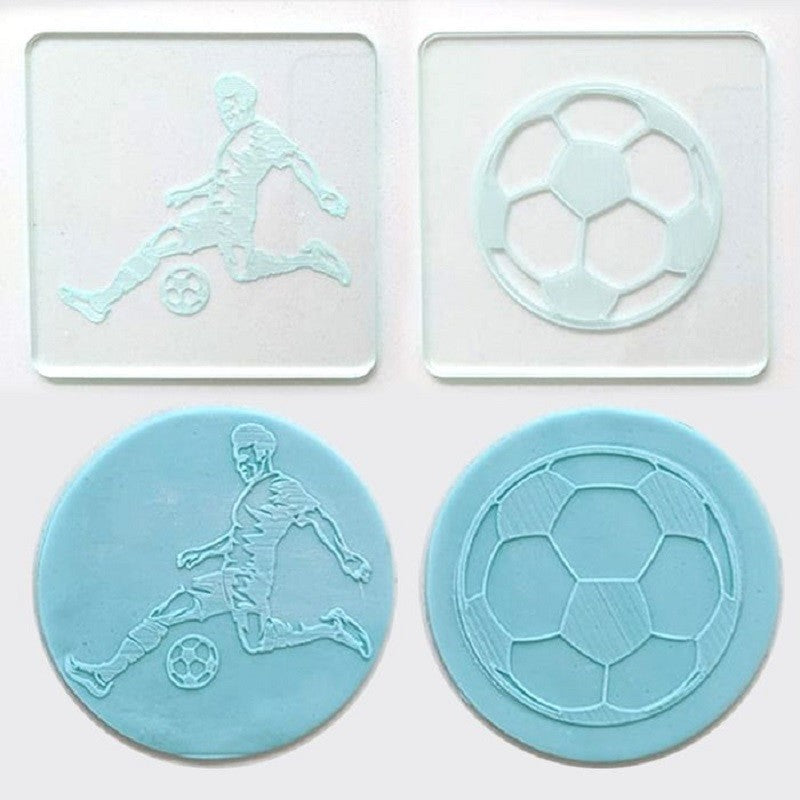 Debosser Soccer embosser set of 2 - Kiwicakes