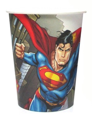 Superman party cups (8) - Kiwicakes