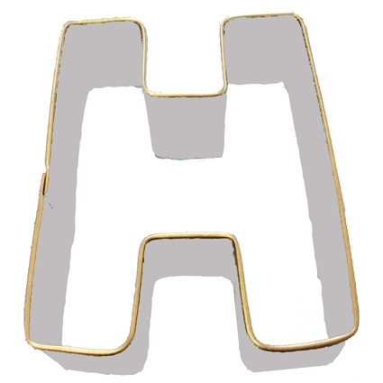 Alphabet letter cookie cutter H - Kiwicakes