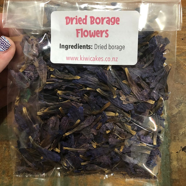 Edible Dried Borage flowers - Kiwicakes