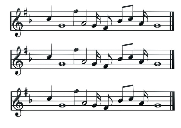 Edible icing image CAKE STRIPS Musical notes - Kiwicakes