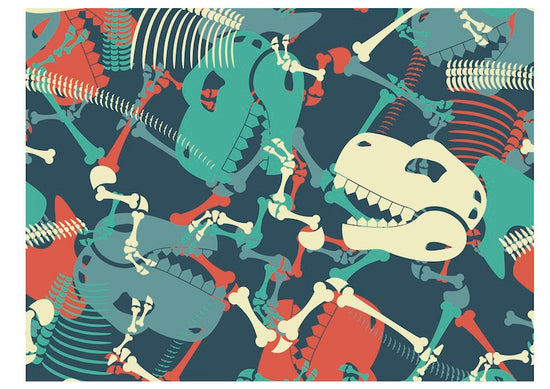 A4 Edible icing image Dinosaur bones pattern - Kiwicakes