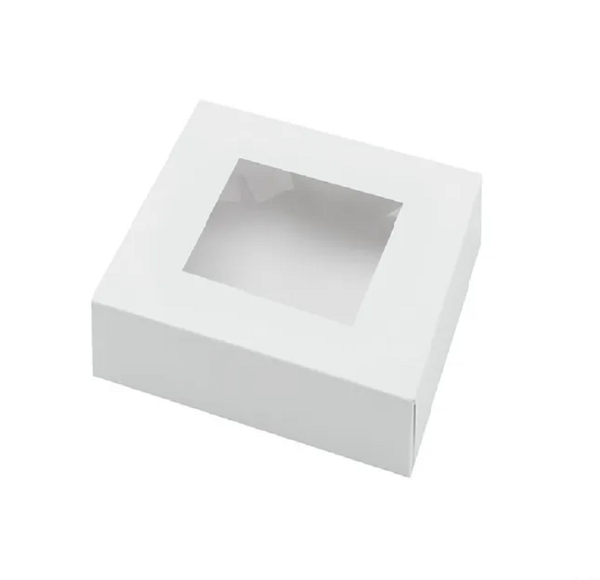 White window Box for cookies EXTRA Small square Pack of 25 - Kiwicakes